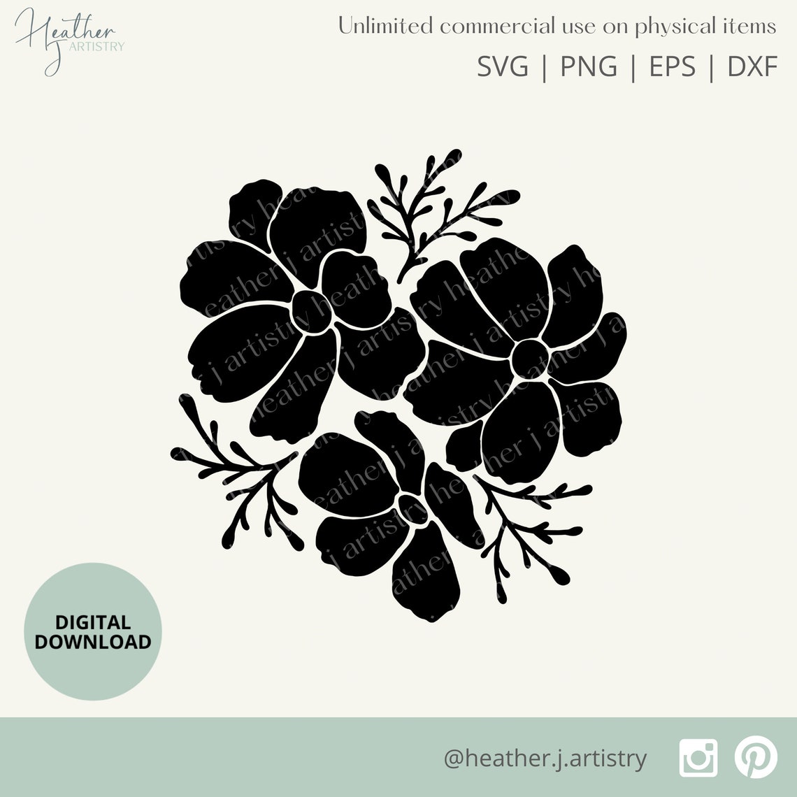 Cosmos Svg Floral Svg Flower Cluster Svg Png Line Art Svg - Etsy