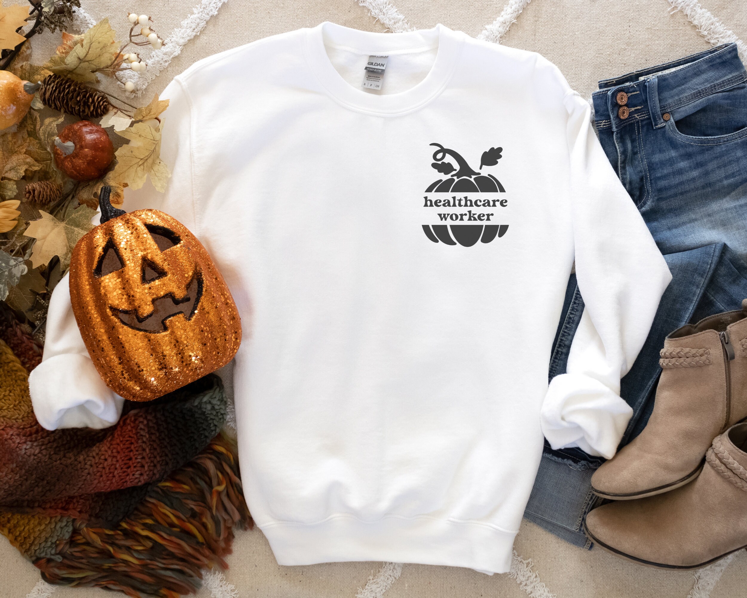 Pumpkin Healthcare Worker SVG Cut File Autumn Medical Shirt Fall ...