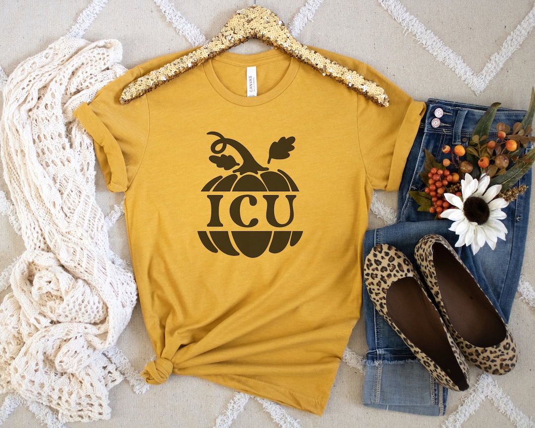 Pumpkin ICU SVG Cut File- Autumn Medical Shirt - Fall Patient Care Svg ...