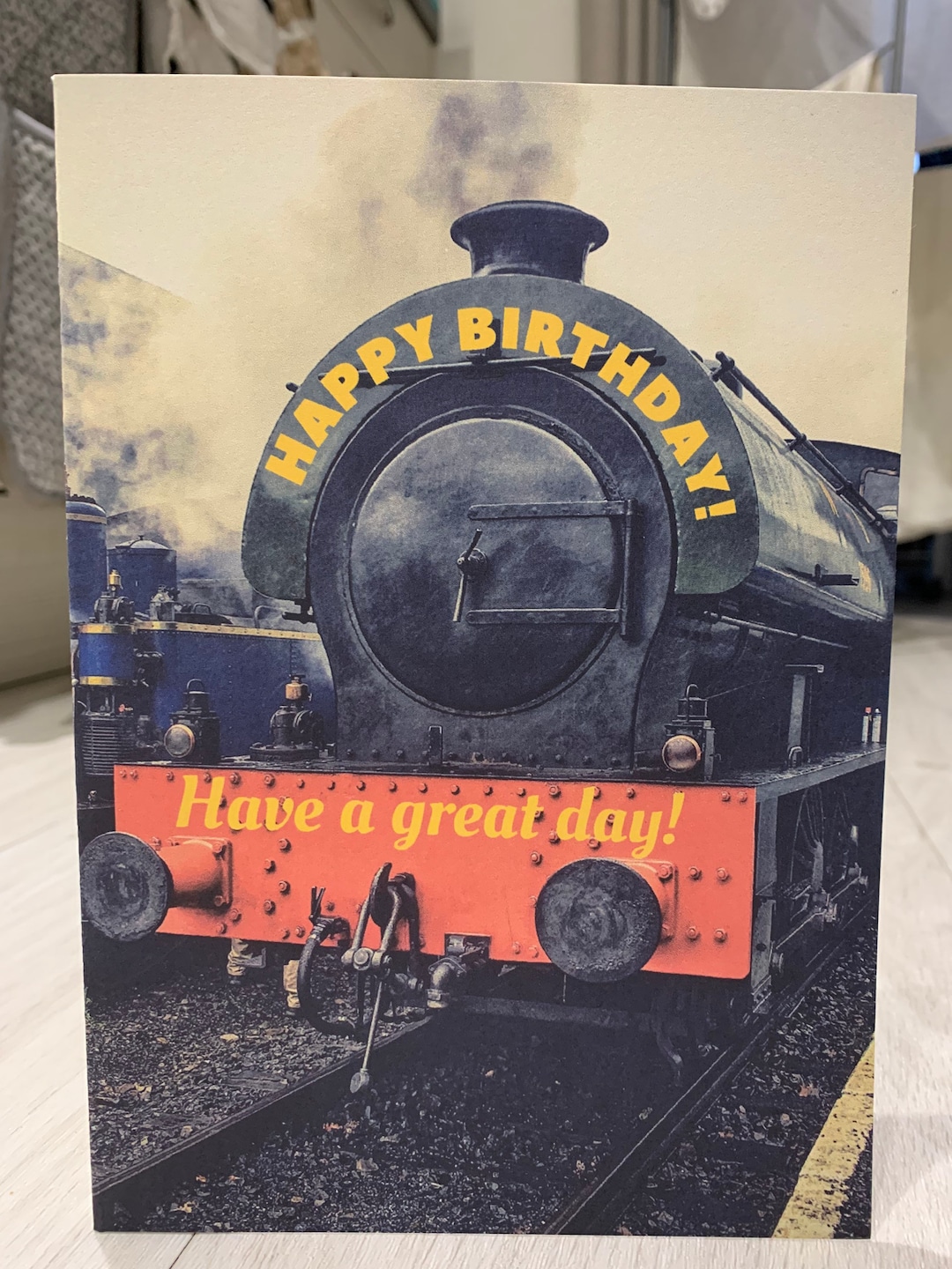 Steam Train Happy Birthday Card A5 Happy Birthday Have a - Etsy