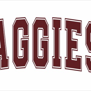 Aggies Letters Svg, Aggies Png, Aggies Font Vector File, Aggies Letters ...