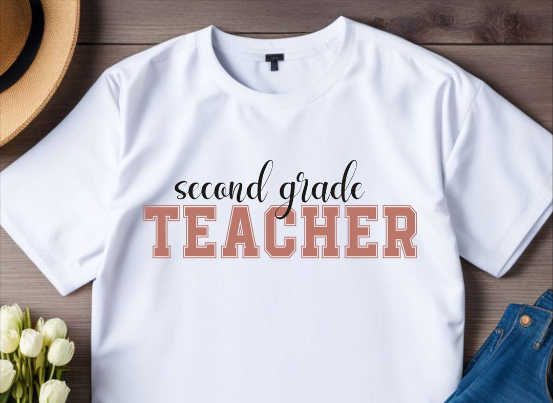 Second Grade Teacher Svg, Back to School Png, Teacher Life Vector File ...