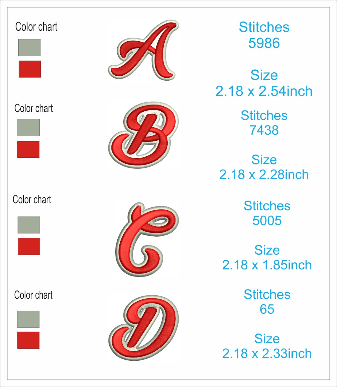 Raised Puff Letter Pack Embroidery Design | 3D Puff Bundle Embroidery ...