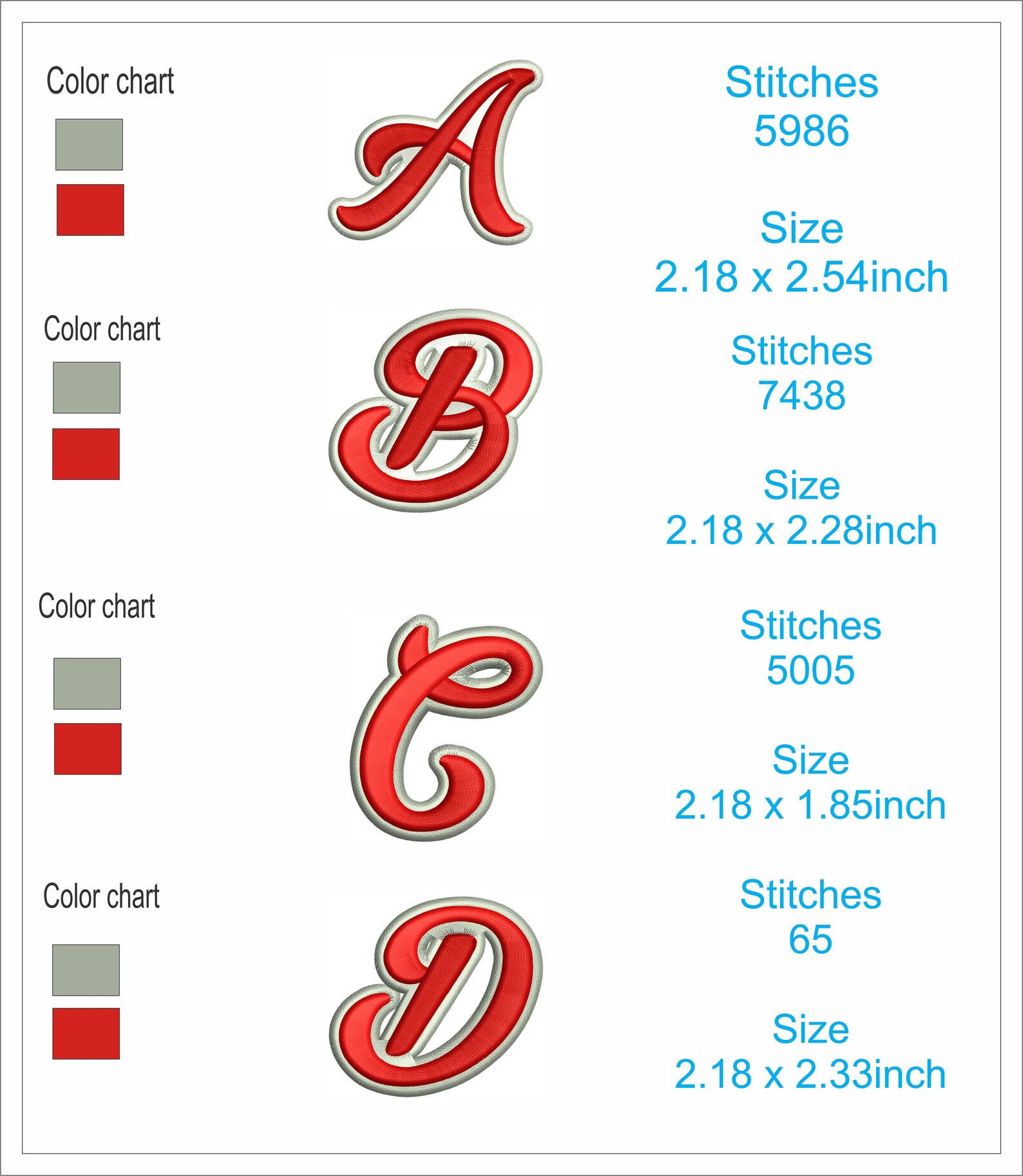 Raised Puff Letter Pack Embroidery Design | 3D Puff Bundle Embroidery ...