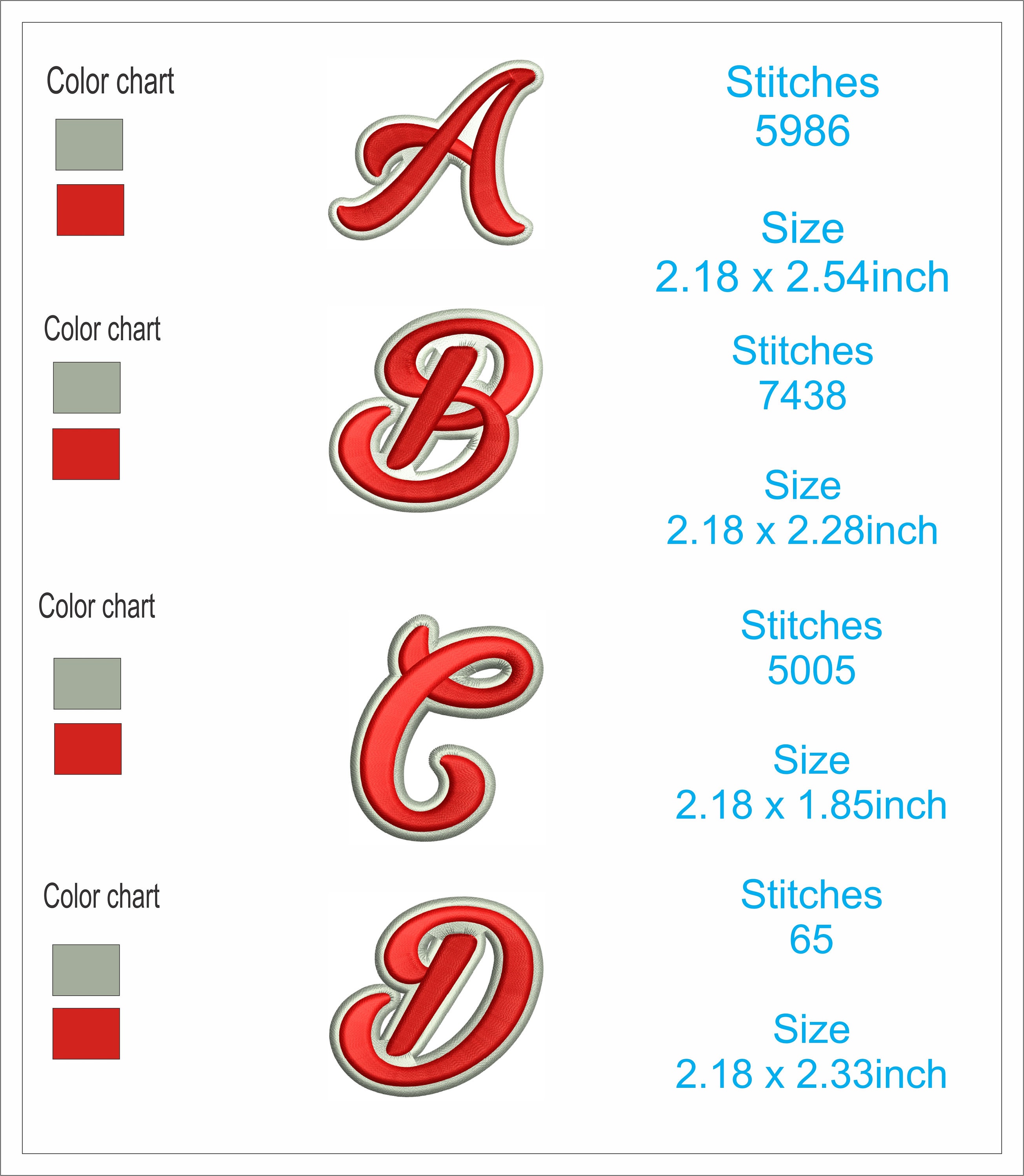 Raised Puff Letter Pack Embroidery Design | 3D Puff Bundle Embroidery ...