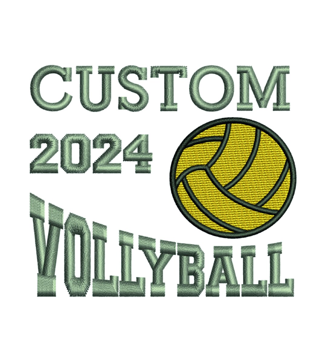 Custom Volleyball Logo Machine Embroidery Designs Mascot Volleyball ...