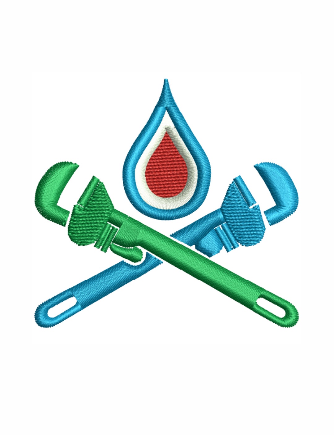 Plumbing Logo Embroidery Design | Plumbing Symbol Embroidery Design ...