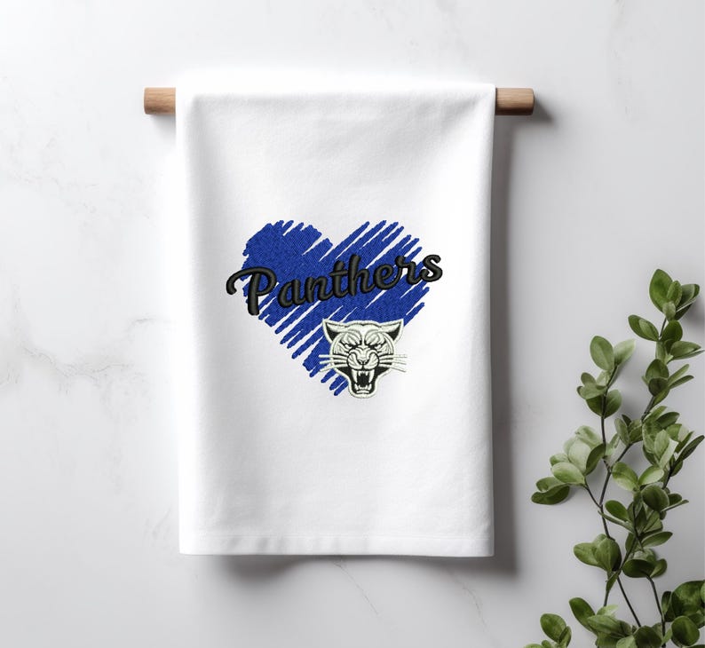 Heart Panthers Face Machine Embroidery Designs | Panthers Head With ...
