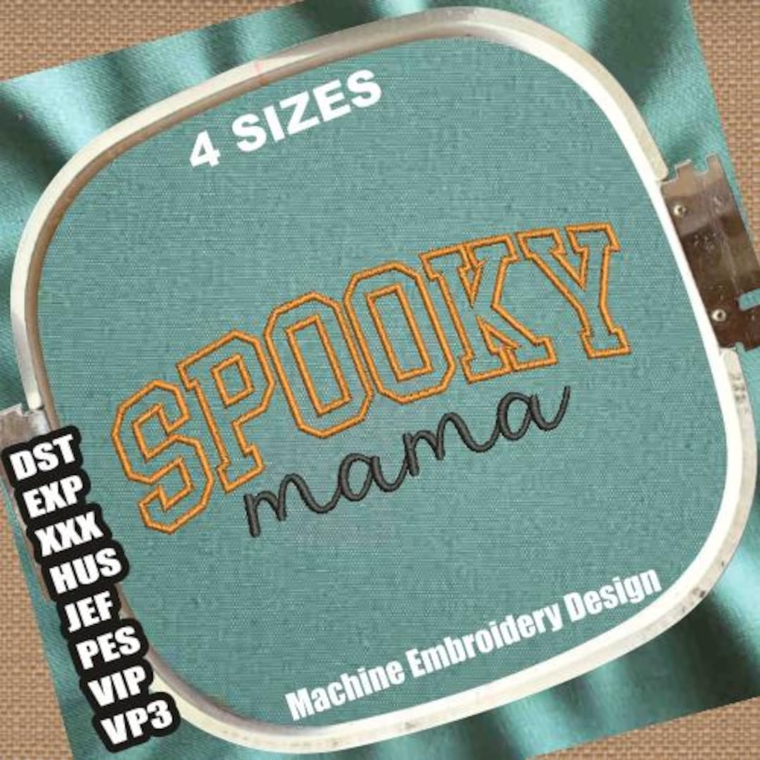 Spooky Mama Machine Embroidery Designs Spooky Halloween Mama Embroidery ...