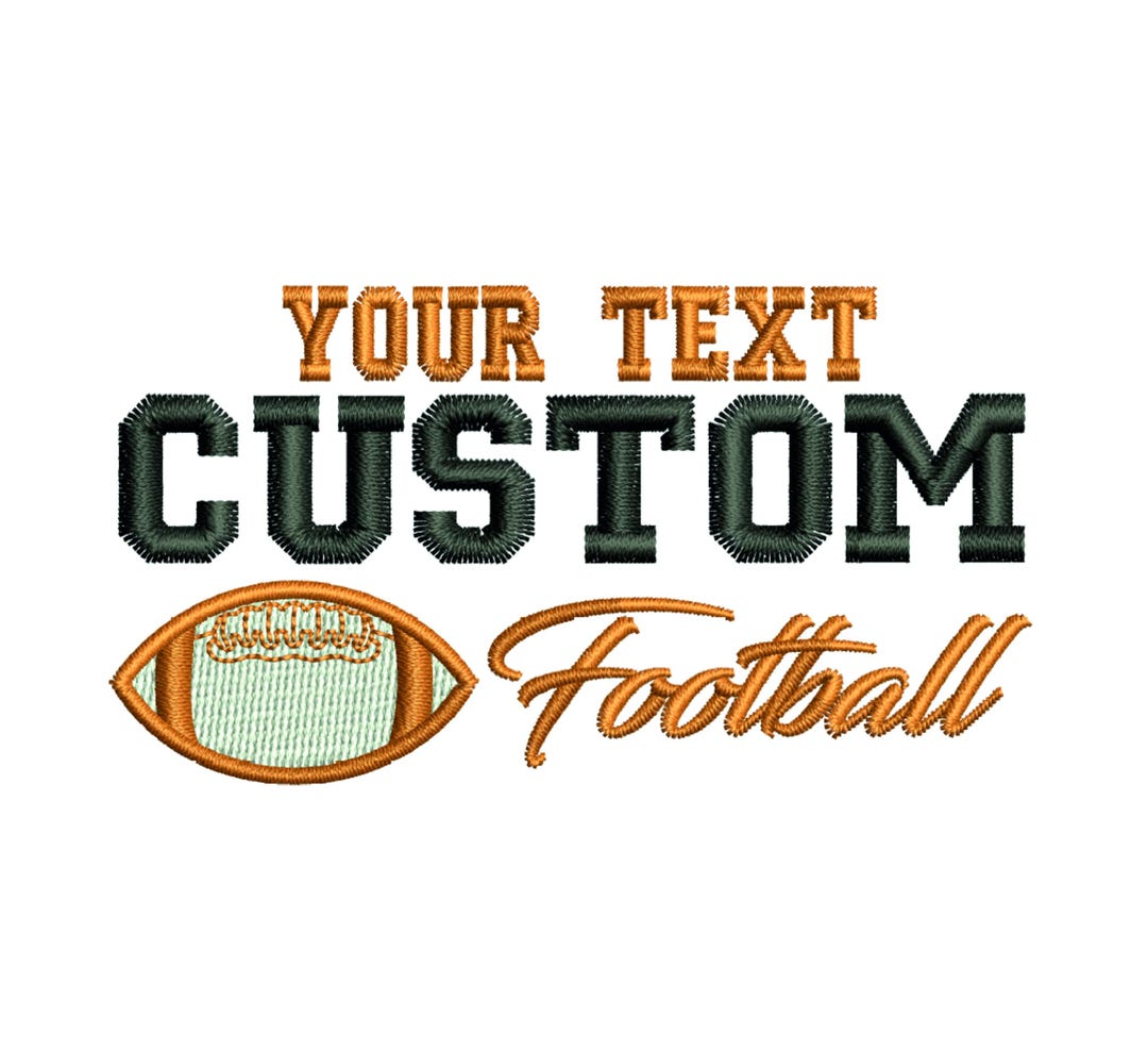 Custom Football Logo Machine Embroidery Designs | Mascot Football ...