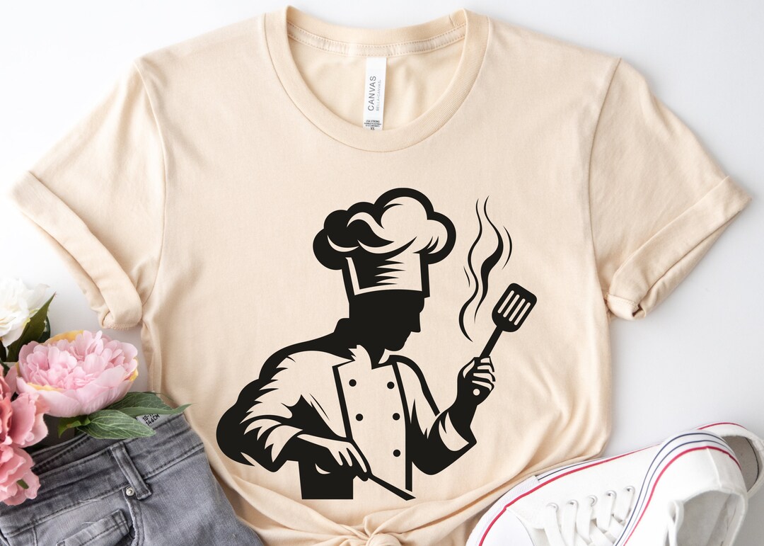 Shef Svg, Chef Man Cooking Png, Chef in a Cooking Hat Vector File, Shef ...