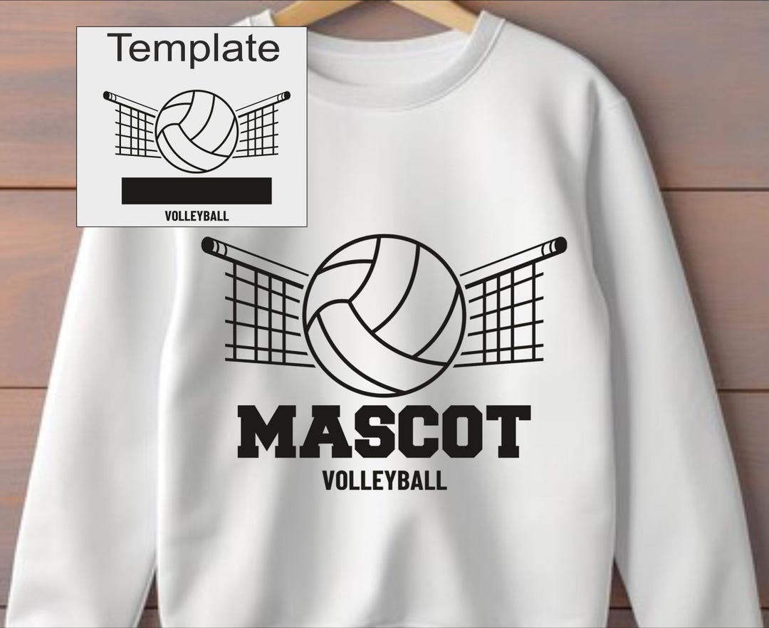 Custom Volleyball Team Svg, Mascot Template Png, Volleyball Vector File ...
