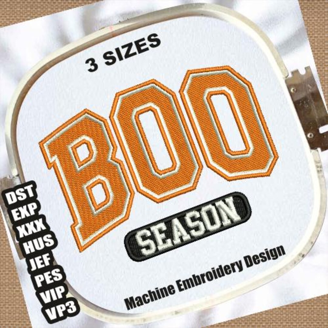 Boo Season Machine Embroidery Designs Halloween Embroidery Patterns Boo ...