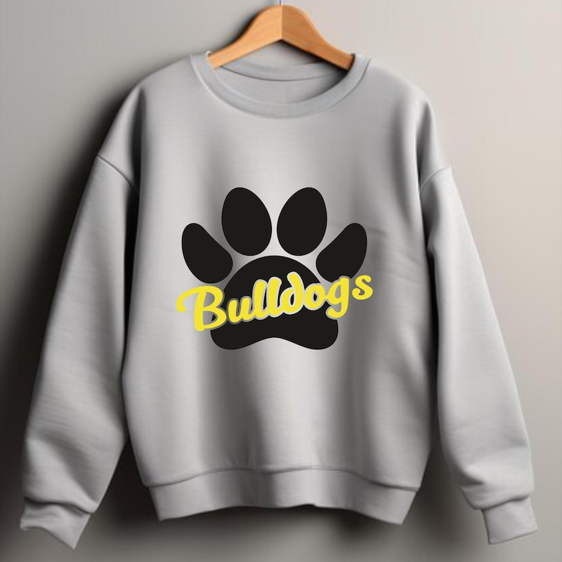 Bulldog Paw Print - Etsy