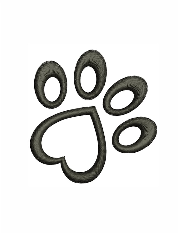 Paws Logo Embroidery Design Paw Print Machine Embroidery | Etsy