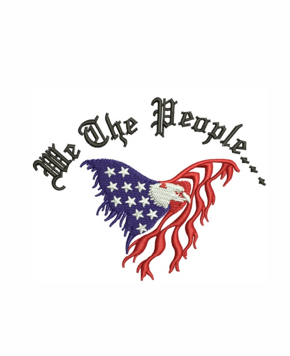 We the People Embroidery Design We the People Machine - Etsy
