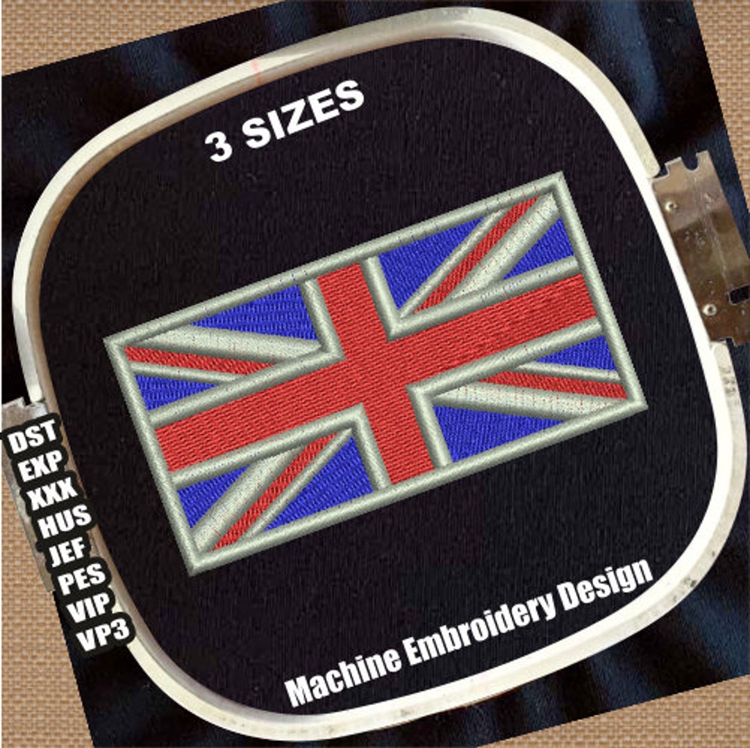 Union Jack Flag Embroidery Patterns | United Kingdom Flag Dst Files ...