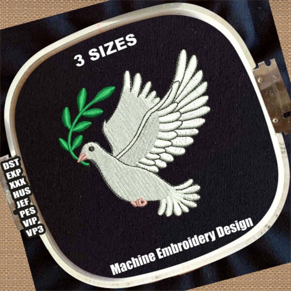 Dove Embroidery Design - Etsy