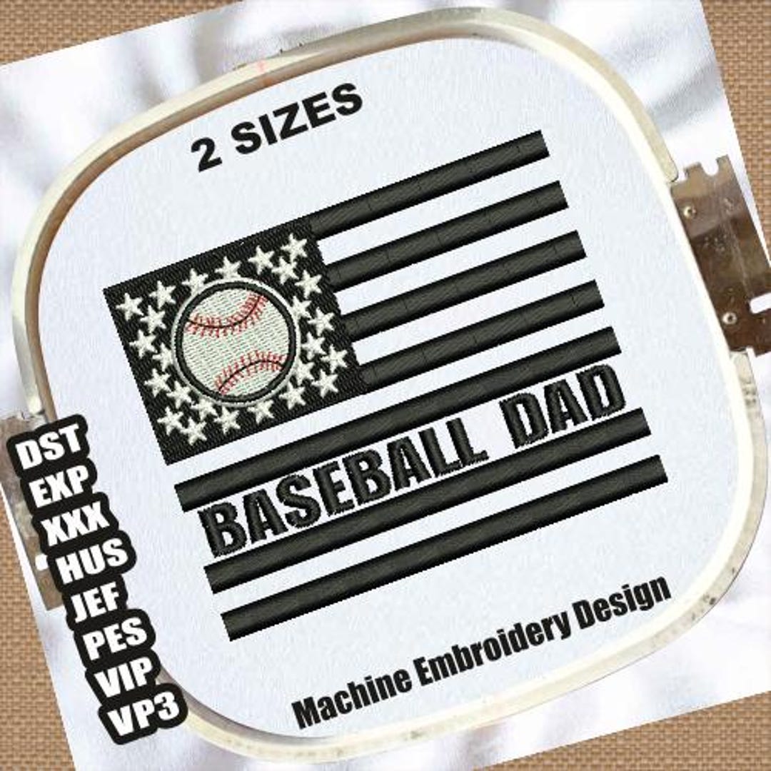 Baseball Dad Machine Embroidery Design | Fathers Day Embroidery ...