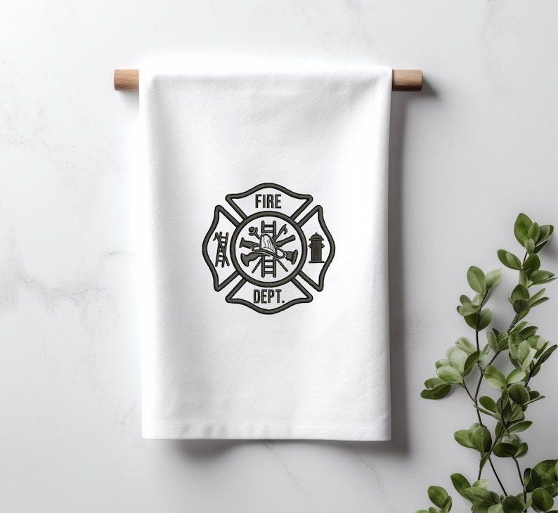 Logo Fire Department Machine Embroidery Design | Firefighter Symbol ...