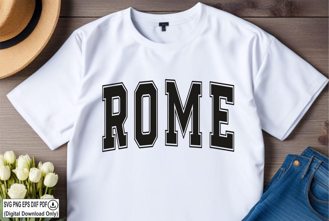 Rome Svg, Rome Capital Png, Rome Letters Vector File, Rome Outline ...