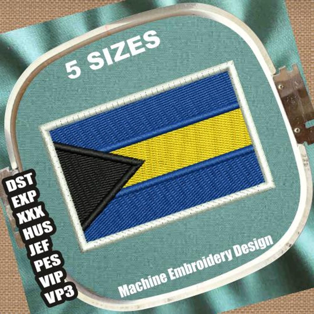 Bahamas Flag Machine Embroidery Designs | Flag of the Bahamas ...