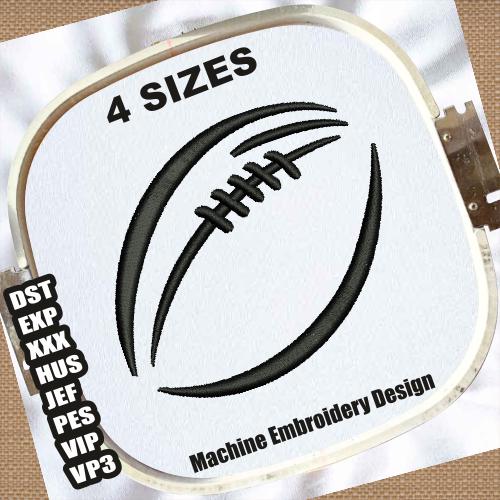 Football Outline Machine Embroidery Design | Football Ball Embroidery ...