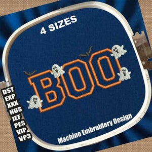 Ghost Boo Machine Embroidery Designs | Spooky Ghost Boo Embroidery ...