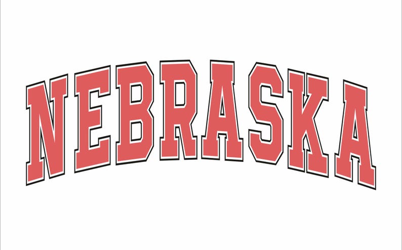 Nebraska Svg, Nebraska Letters Png, Nebraska Font Vector File, Nebraska ...