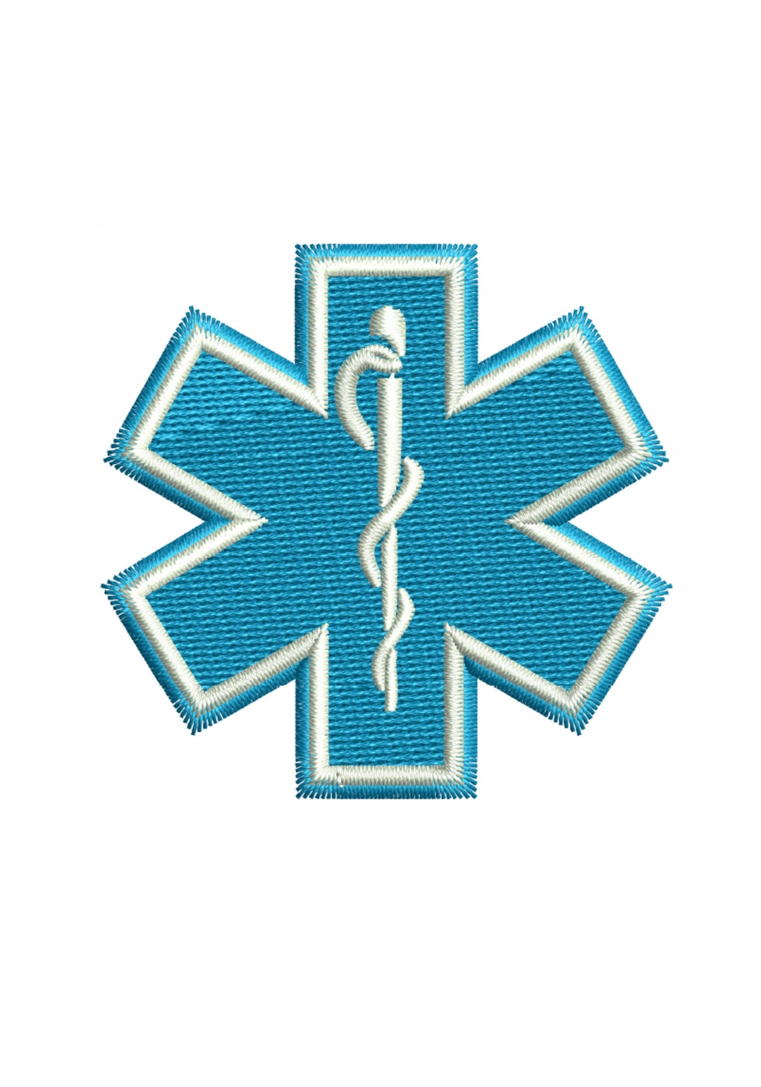 Star of Life Embroidery Design | Medical Sign Embroidery Design Pattern ...