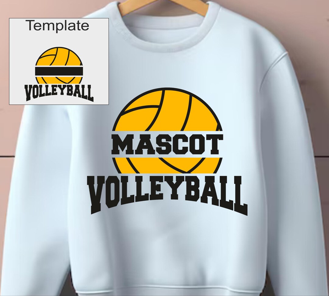 Volleyball Template Svg, Mascot Volleyball Png, Custom Volleyball ...