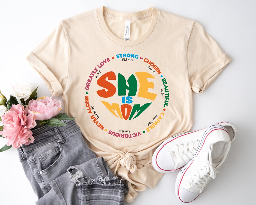 She is Mom Strong Retro Svg, Mothers Day Png, She is Strong Mom Vector ...