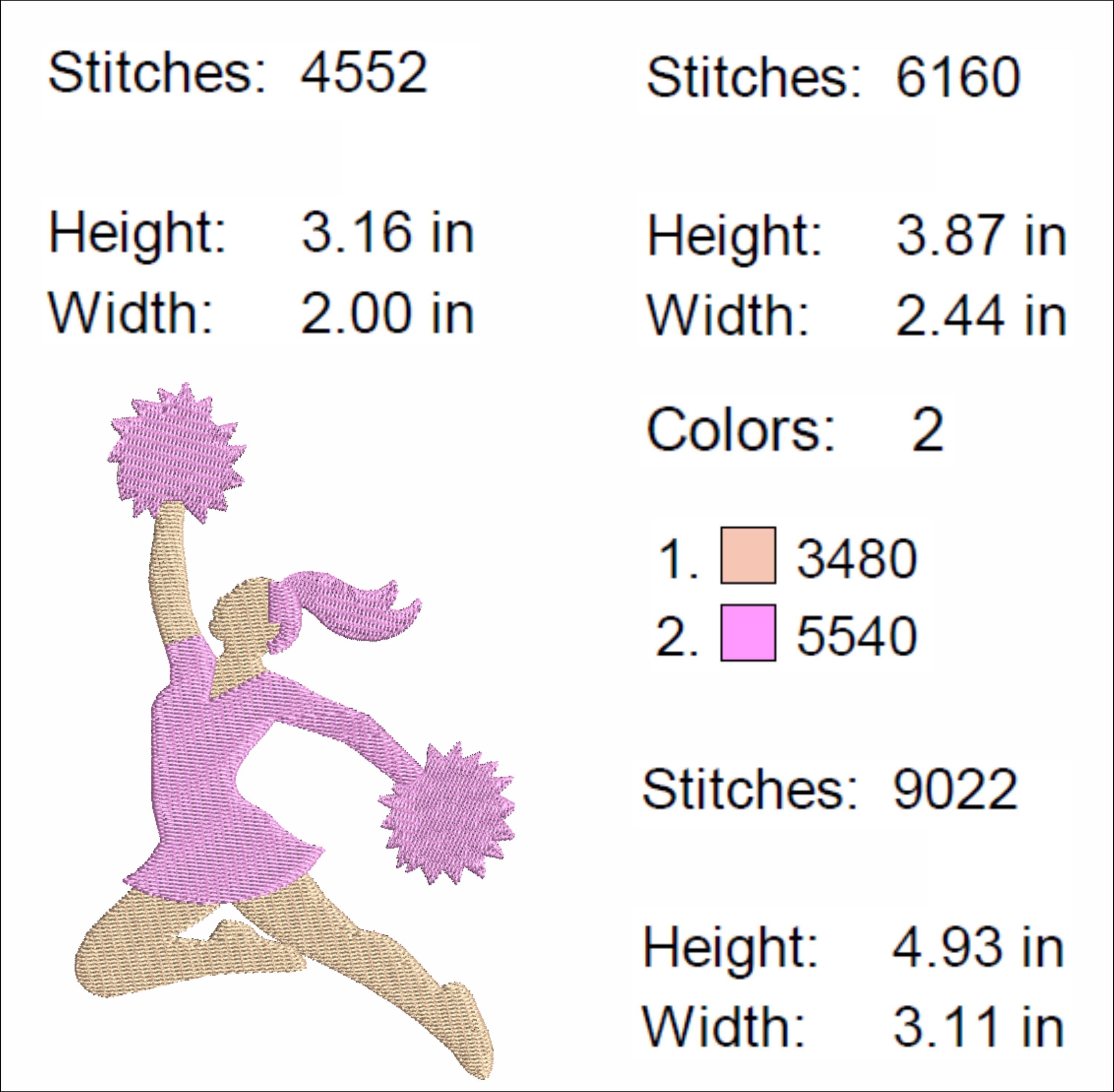 Cheer Girls Machine Embroidery Designs Pack | Cheerleading Embroidery ...
