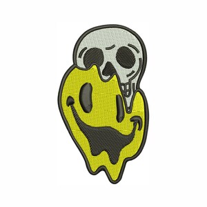 Melted Face Embroidery Design Melteing Face Dst File - Etsy