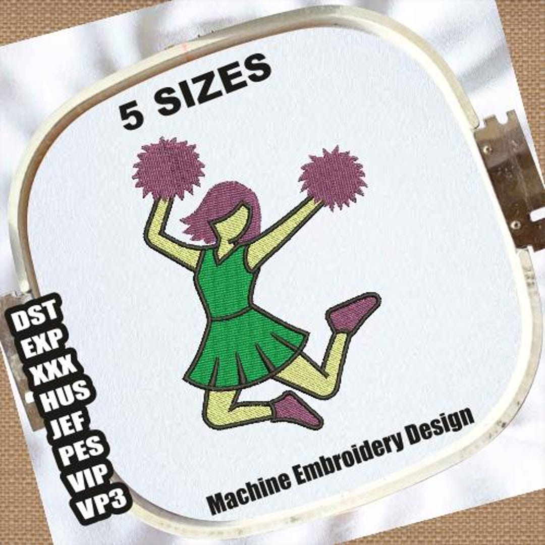 Cheergirl Machine Embroidery Designs | Cheerleading Girl Embroidery ...
