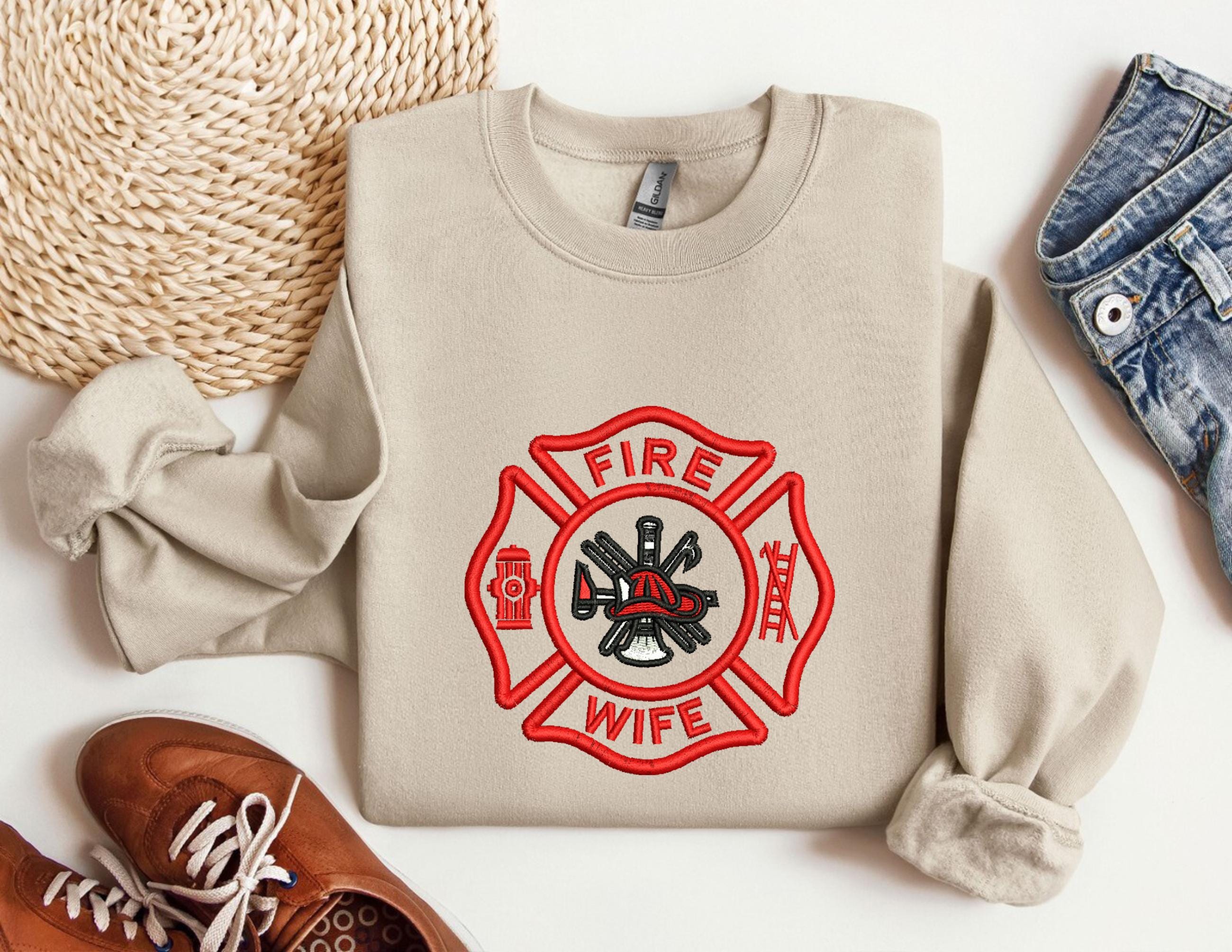 Firefighter Wife Machine Embroidery Design | Fire Department Embroidery ...
