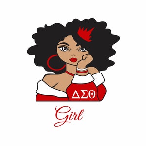 Delta Sigma Theta Pretty Girl Svg, Delta Sigma Theta Girl Png, Delta ...