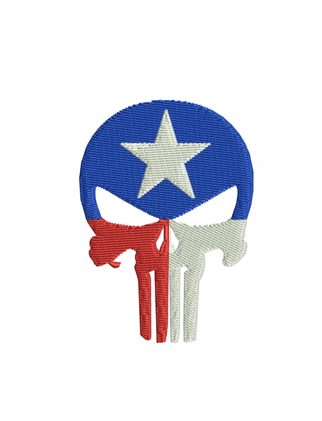 Texas Punisher Skull Embroidery Design | Punisher Skull Machine ...
