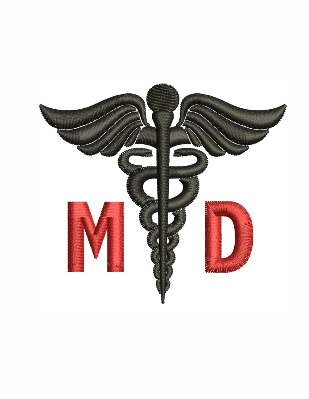Caduceus MD Embroidery Design | Caduceus Machine Embroidery Design ...
