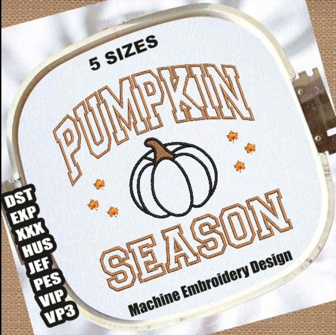 Pumpkin Season Machine Embroidery Design Pumpkin Letters Embroidery ...