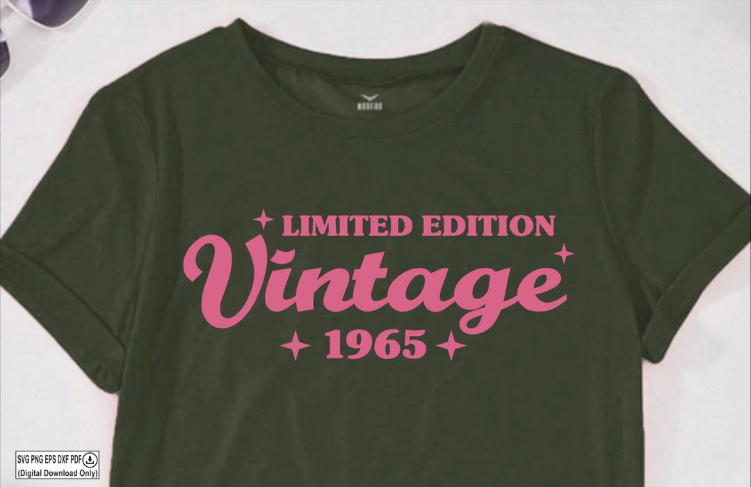 Limited Edition 1965 Svg, Est 1965 Png, Vintage 1965 Vector File ...
