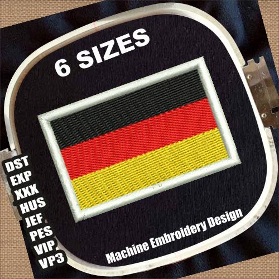 Germany Flag Machine Embroidery Design | National Flag Embroidery ...
