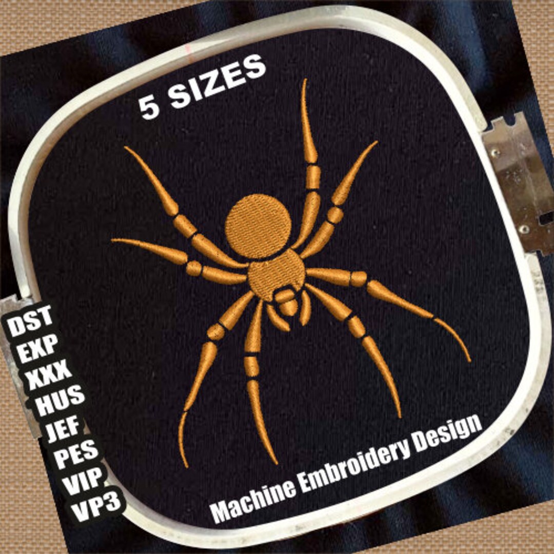 Spider Machine Embroidery Design | Spider Symbol DST Files | Spider PES ...