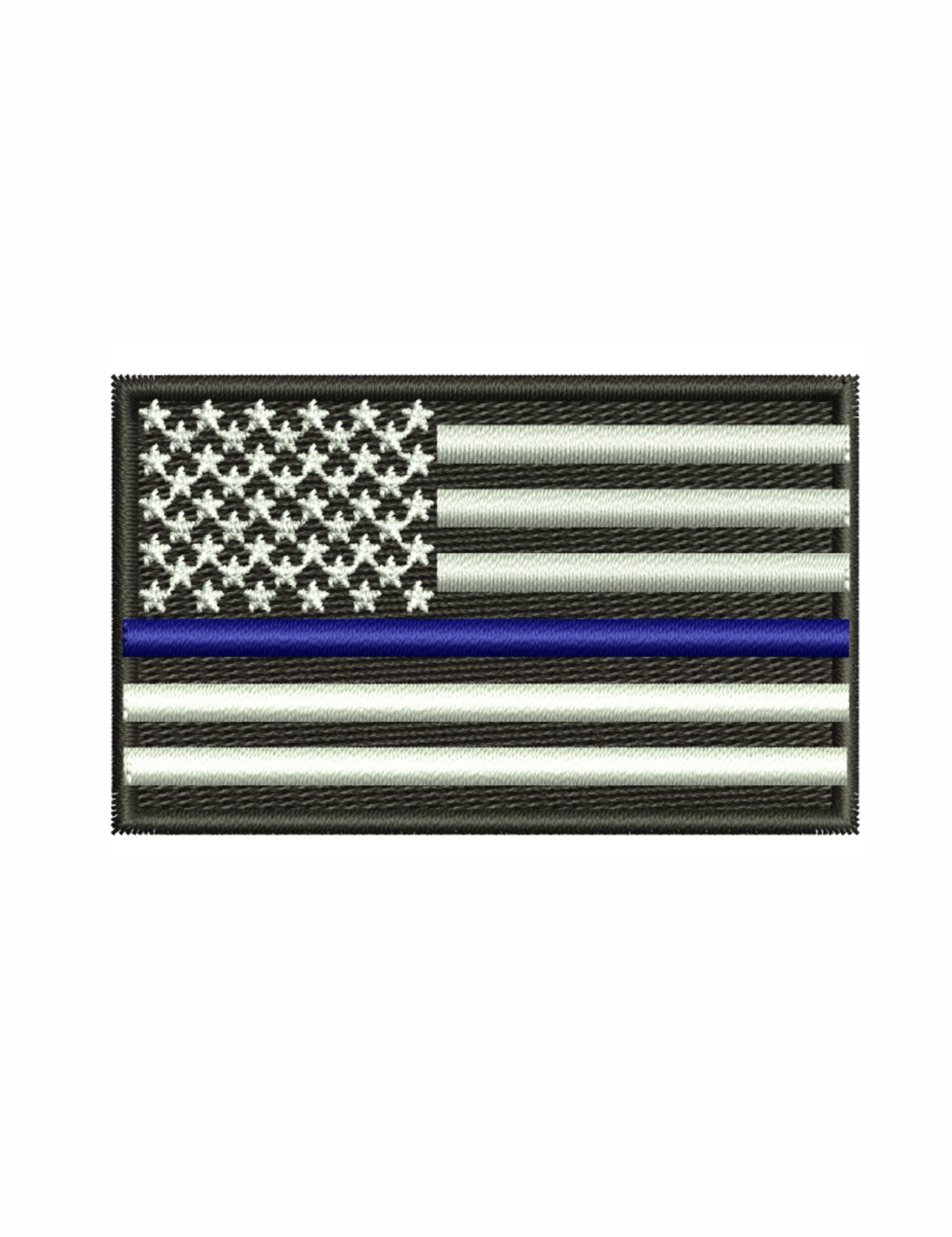Blue Line Flag Embroidery Design | American Flag Embroidery Design ...
