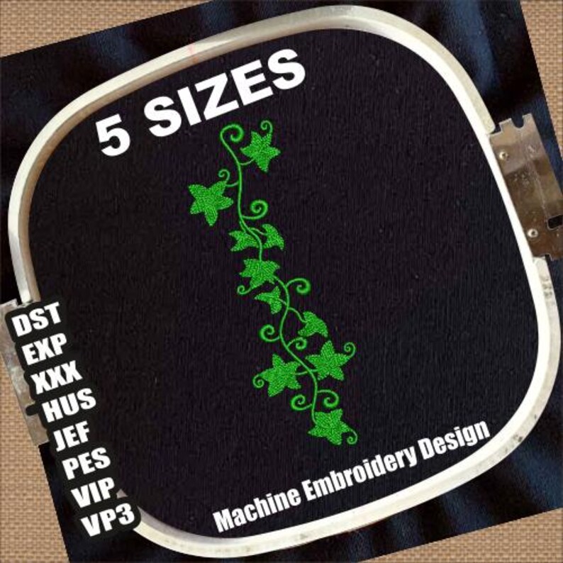 Ivy Machine Embroidery Designs | Ivy Leaves Embroidery Pattern | Ivy ...