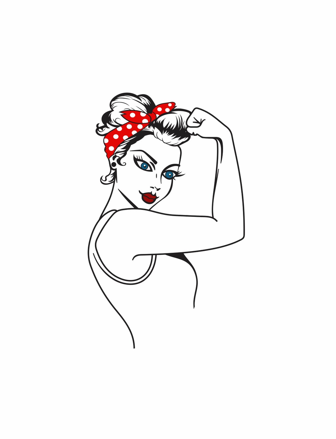 Rosie the Riveter Girl Svg, Rosie the Riveter Afro Png, Modern Rosie ...