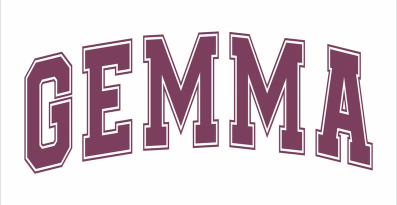 Gemma Letters Svg, Gemma Png, Gemma Font Vector File, Gemma Letters ...