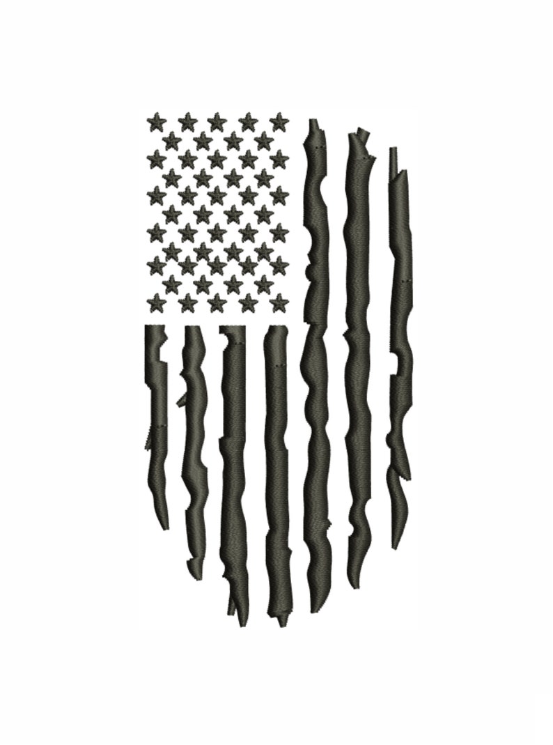 USA Flag Machine Embroidery Design American Flag Embroidery - Etsy