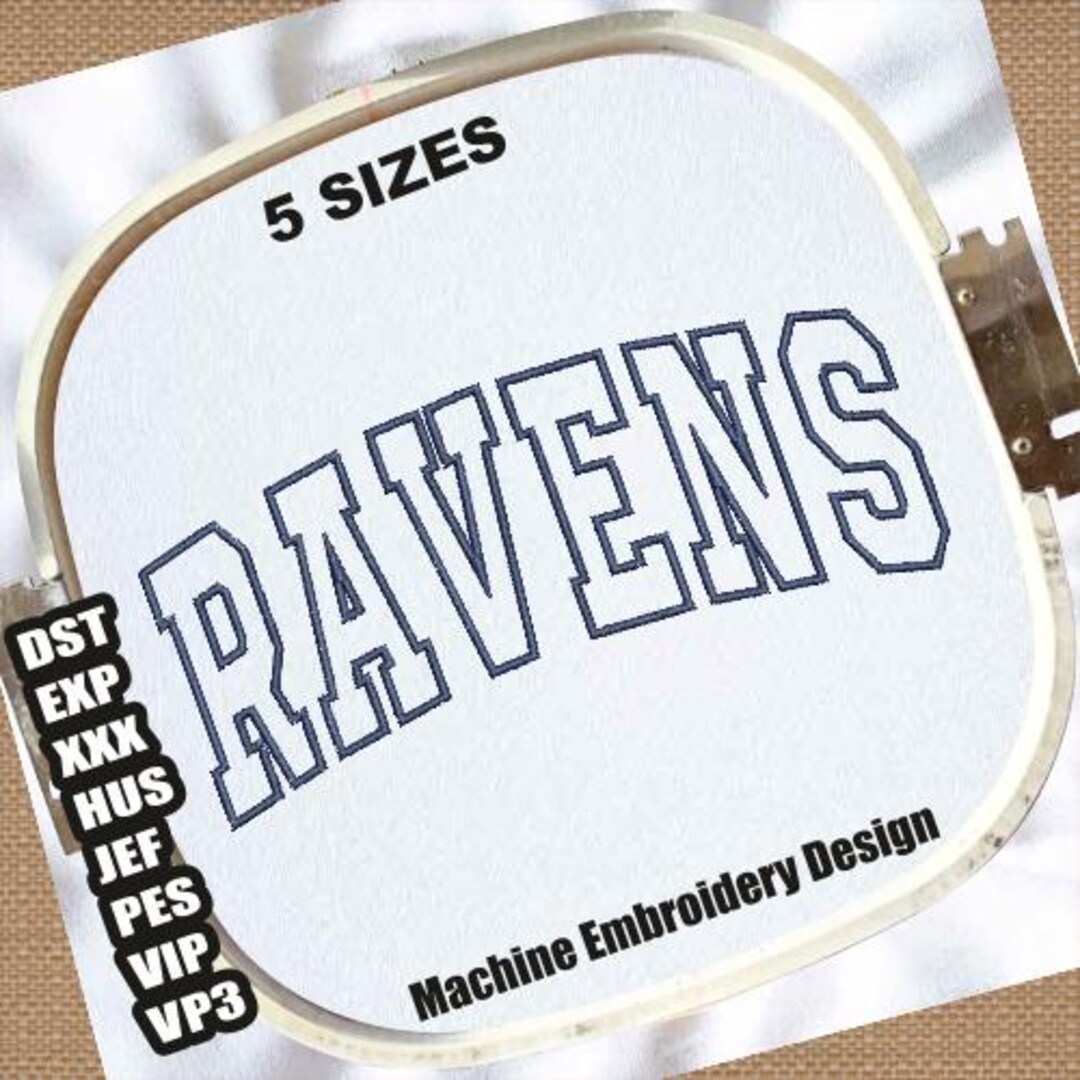 Ravens Machine Embroidery Designs | Ravens Letters Embroidery Patterns ...