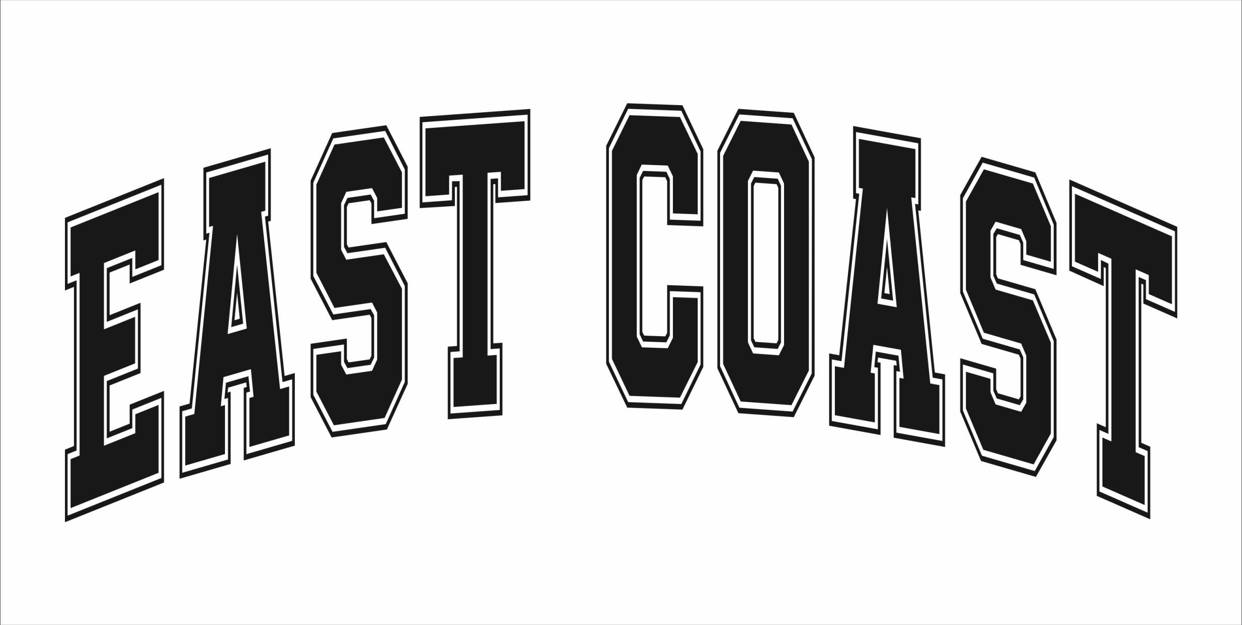 East Coast Svg, East Coast Png, East Coast Letters Vector File, Love ...